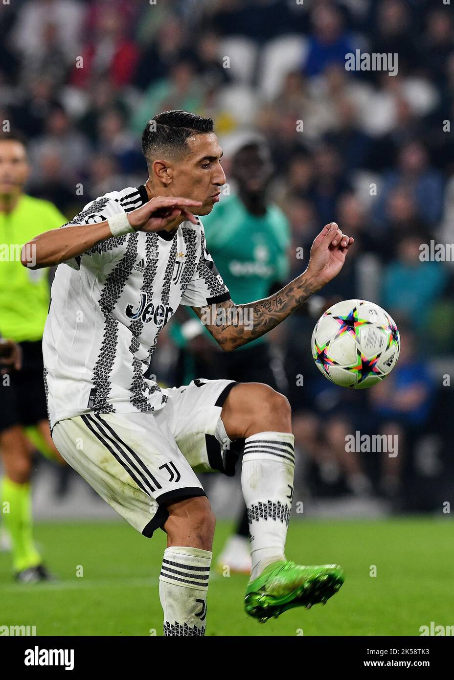 Angel Di Maria of Juventus FC in action during the UEFA Champions ...