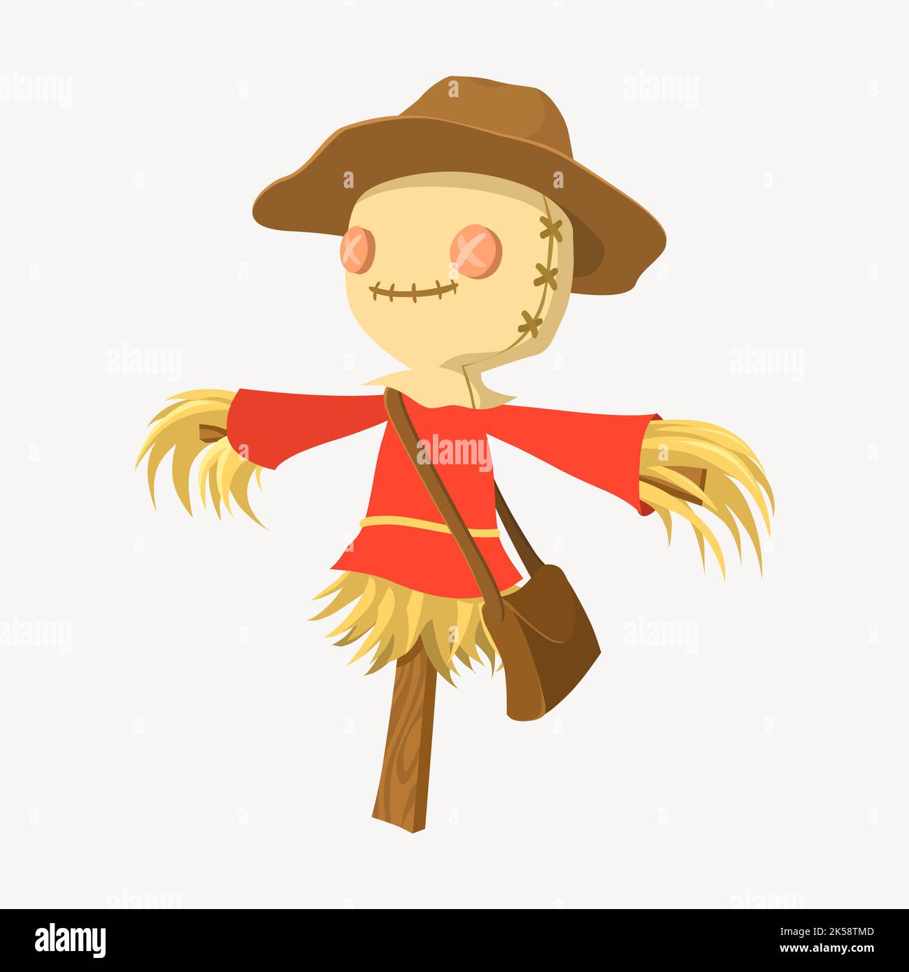 Scarecrow clipart, object illustration vector Stock Vector Image & Art ...