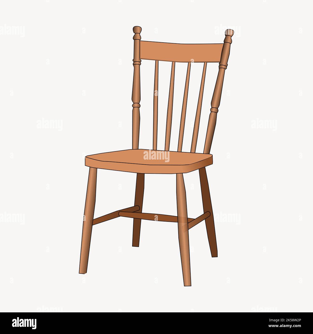 Windsor chair clipart, furniture illustration vector Stock Vector Image ...