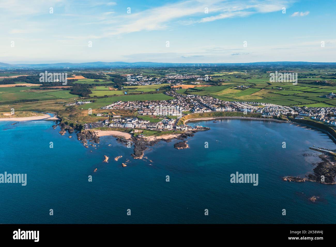 Portballintrae , Northern Ireland from the sky Stock Photo - Alamy