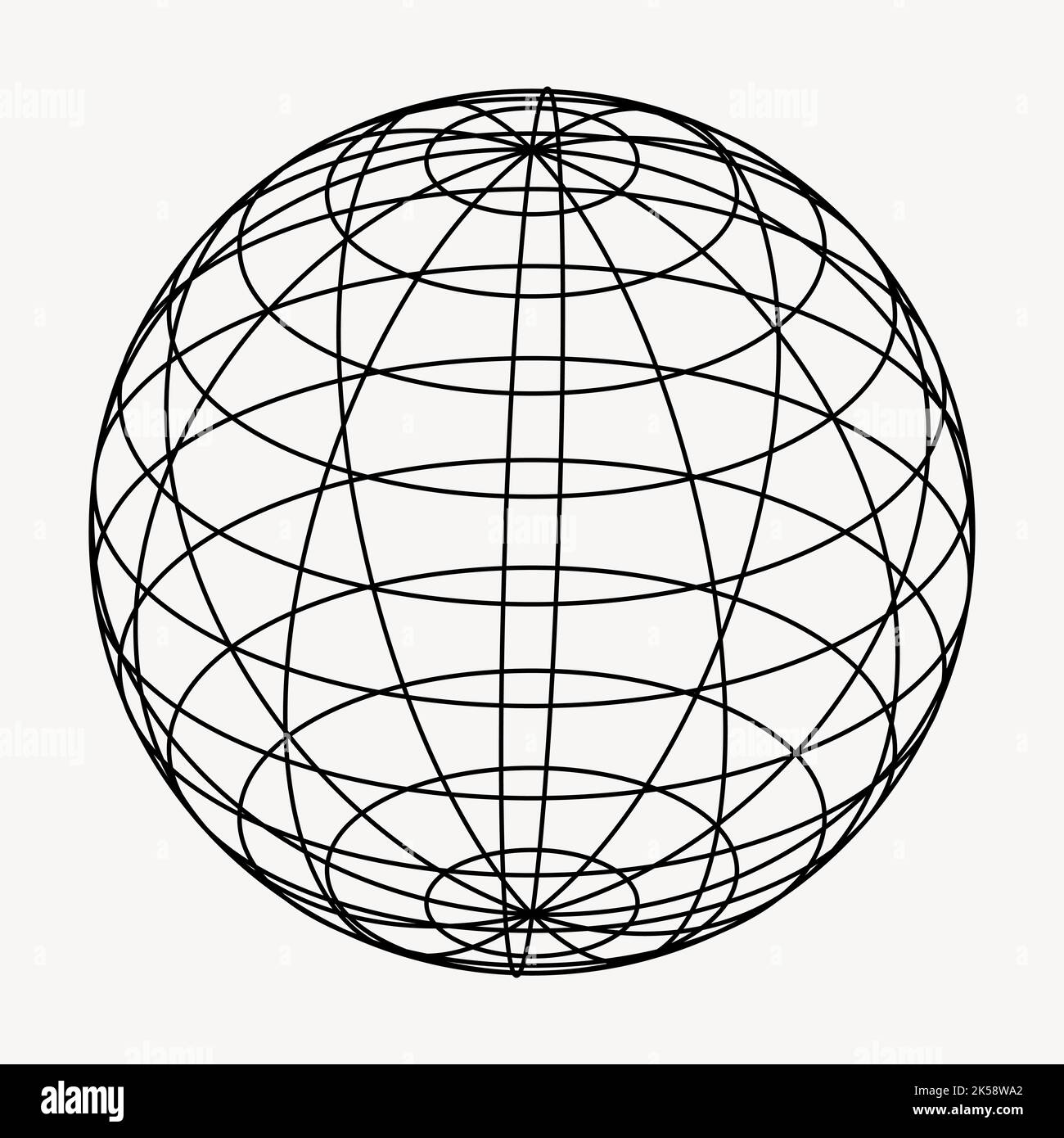 Grid globe collage element, geography illustration vector Stock Vector ...