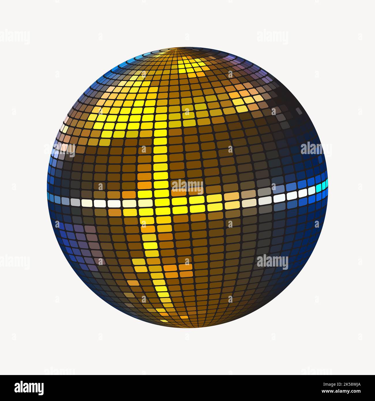 Mirror ball collage element, entertainment illustration vector Stock ...