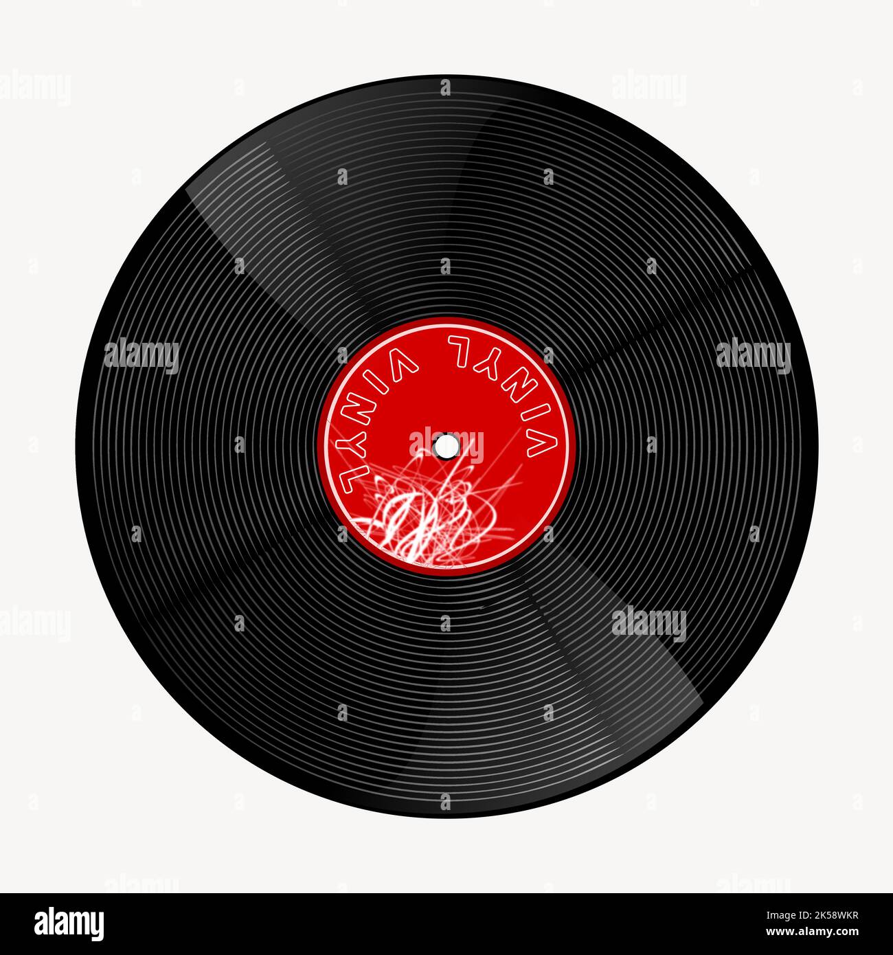 Vinyl record clipart, entertainment illustration vector Stock Vector ...