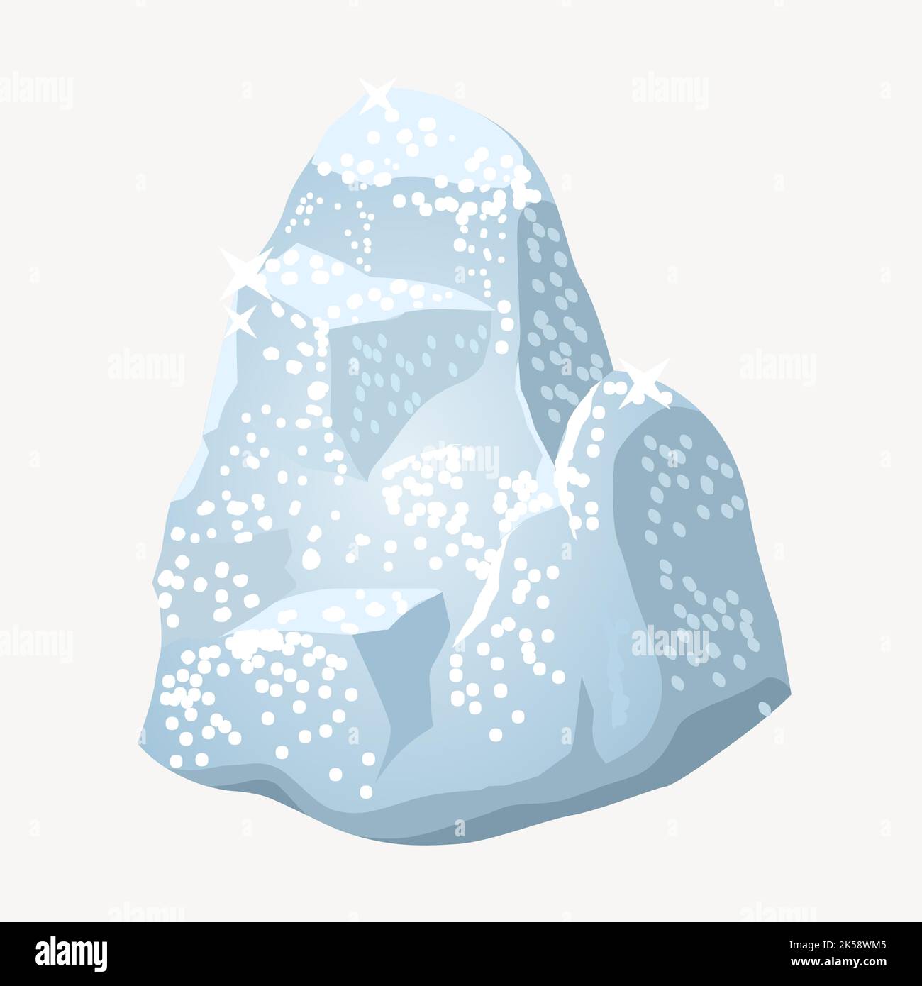 Blue rock collage element, nature illustration vector Stock Vector ...
