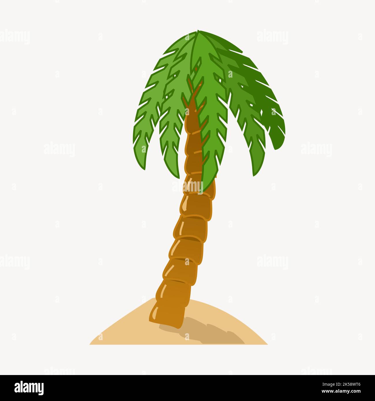 Palm tree clipart, summer illustration vector Stock Vector Image & Art ...