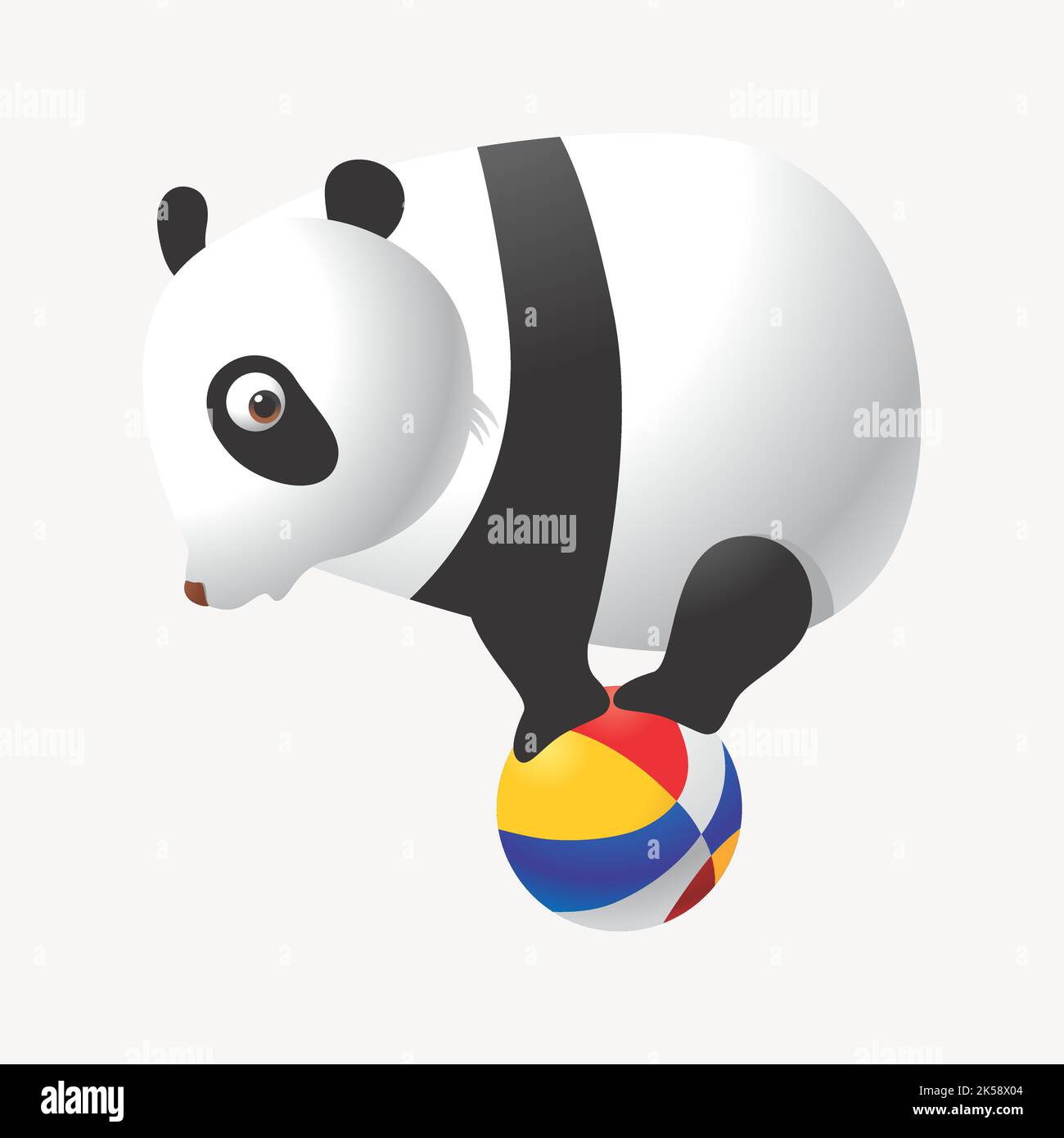 Circus panda sticker, cartoon animal illustration vector Stock Vector ...