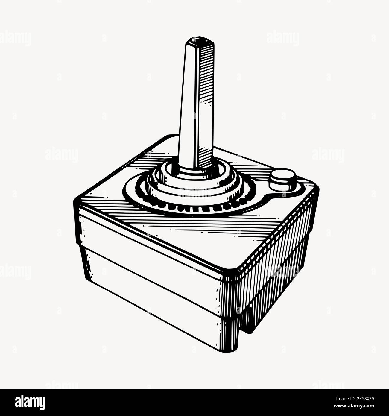 Joystick clipart, vintage gaming illustration vector Stock Vector Image ...
