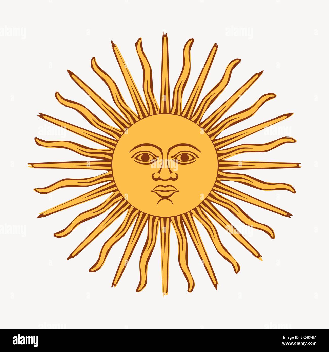 Celestial sun sticker Stock Vector Images - Alamy