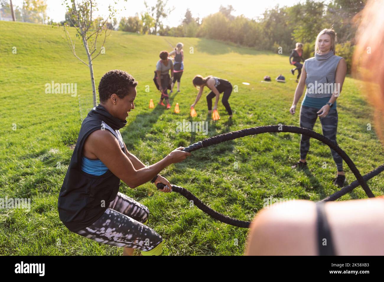 Woman ropes hi-res stock photography and images - Alamy