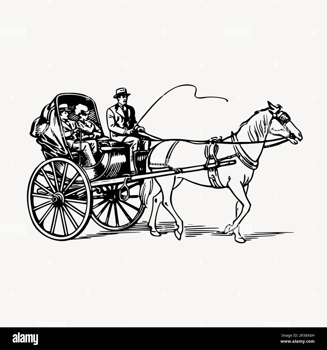 Calash carriage clipart hi-res stock photography and images - Alamy