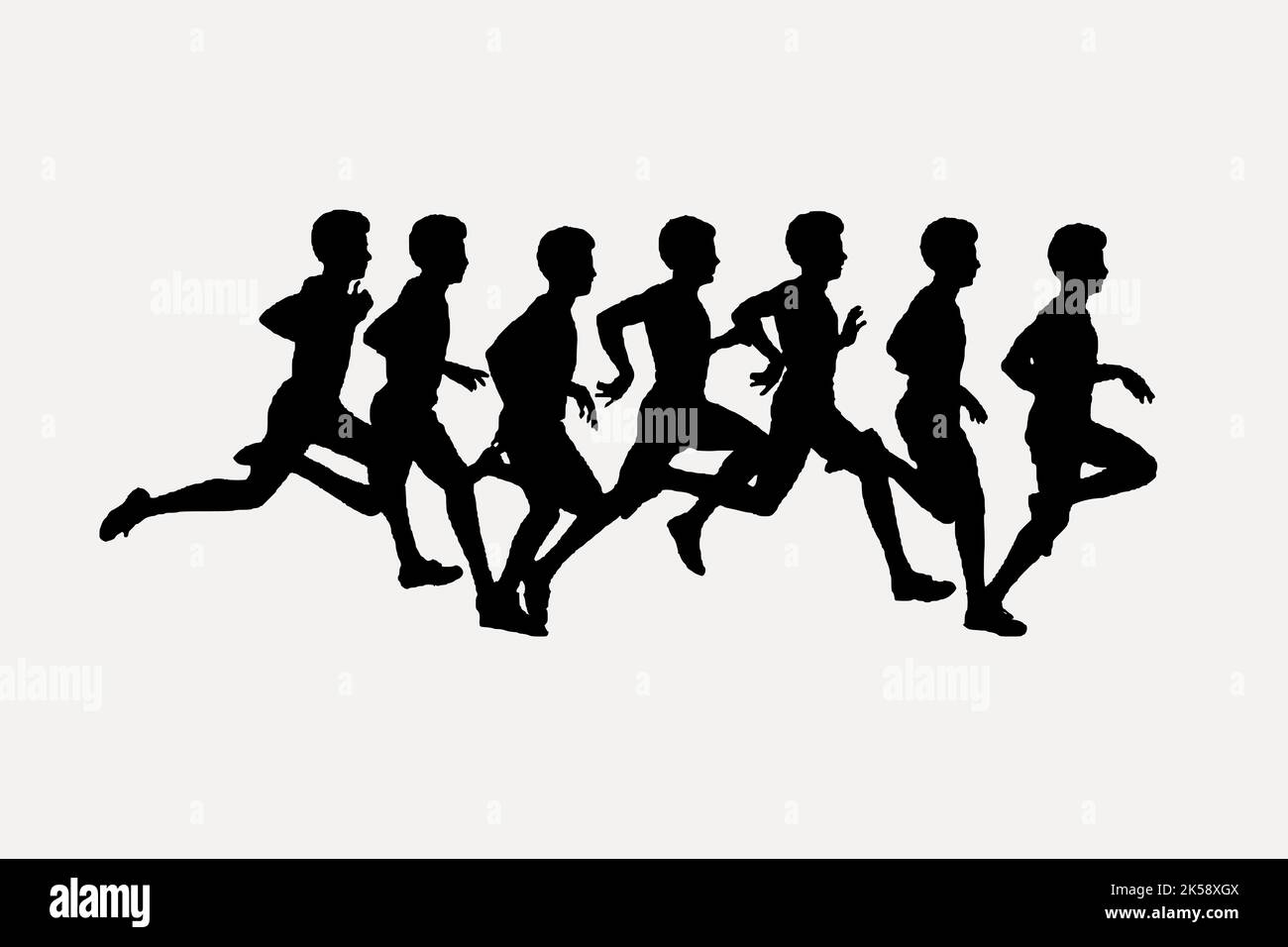 People running silhouette clipart hi-res stock photography and images ...