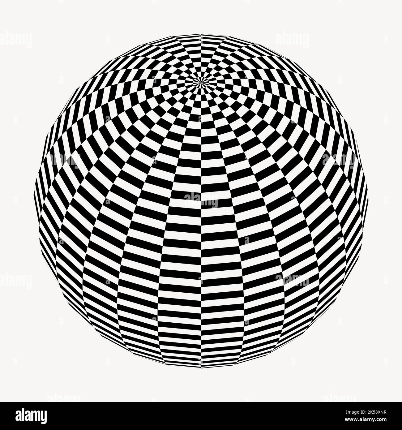 Optical illusion globe clipart, abstract illustration vector Stock ...
