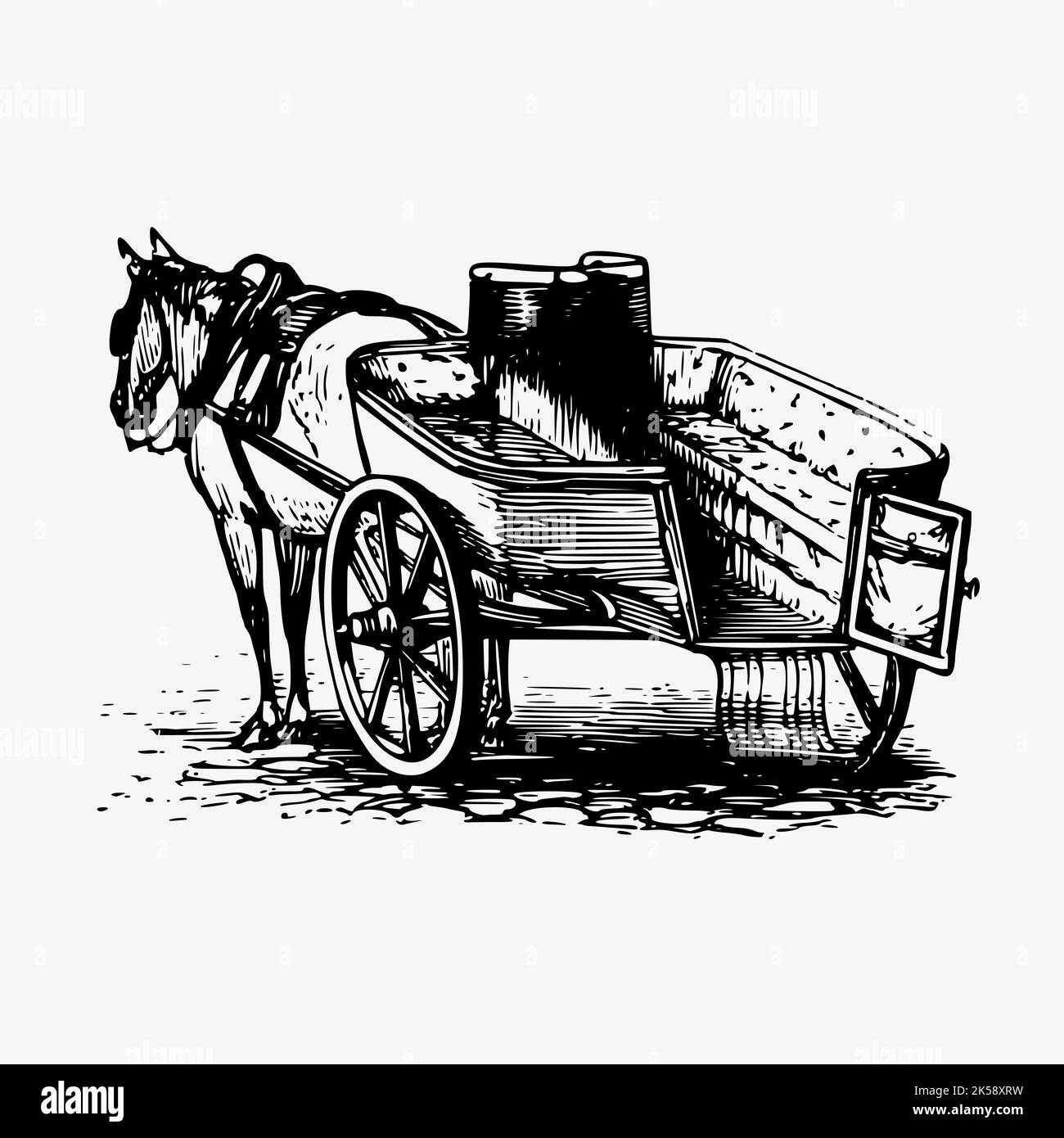 Jaunting Car Clipart Vintage Transportation Illustration Vector Stock Vector Image And Art Alamy
