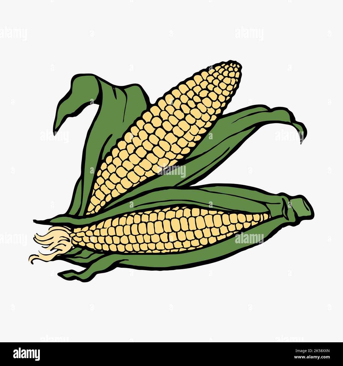 Corn clipart, vegetable illustration vector Stock Vector Image & Art ...