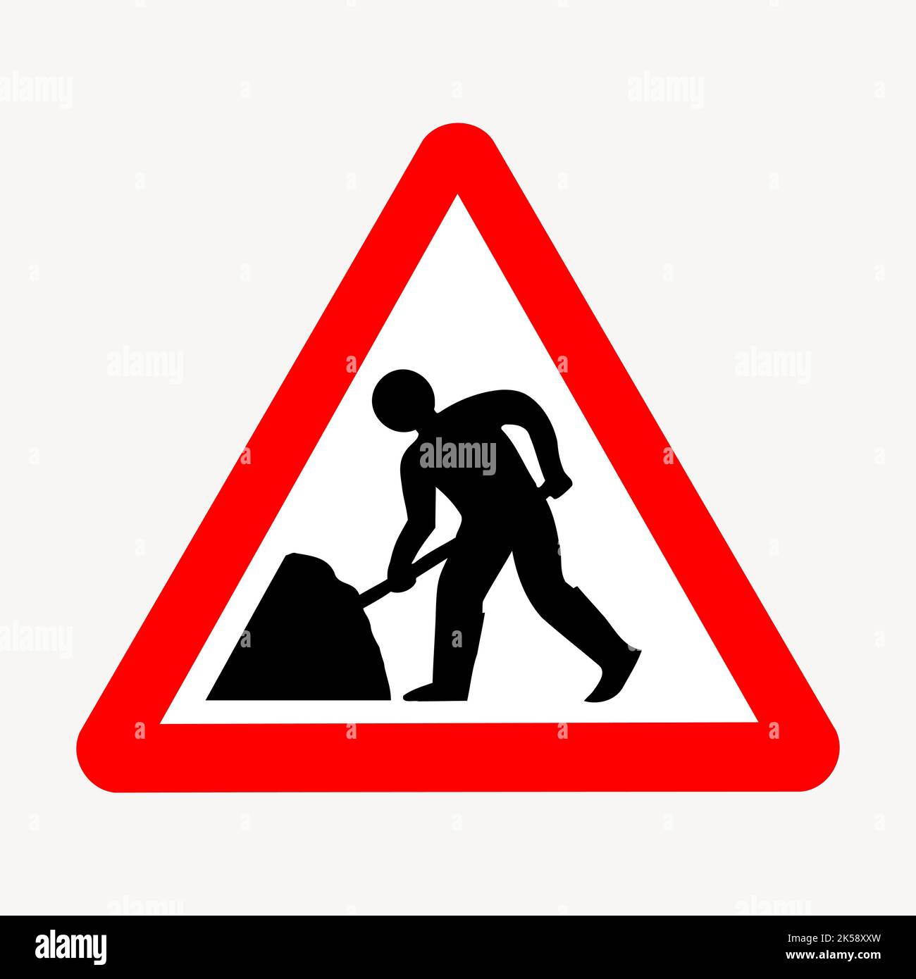 Construction sign clipart, traffic symbol illustration vector Stock ...