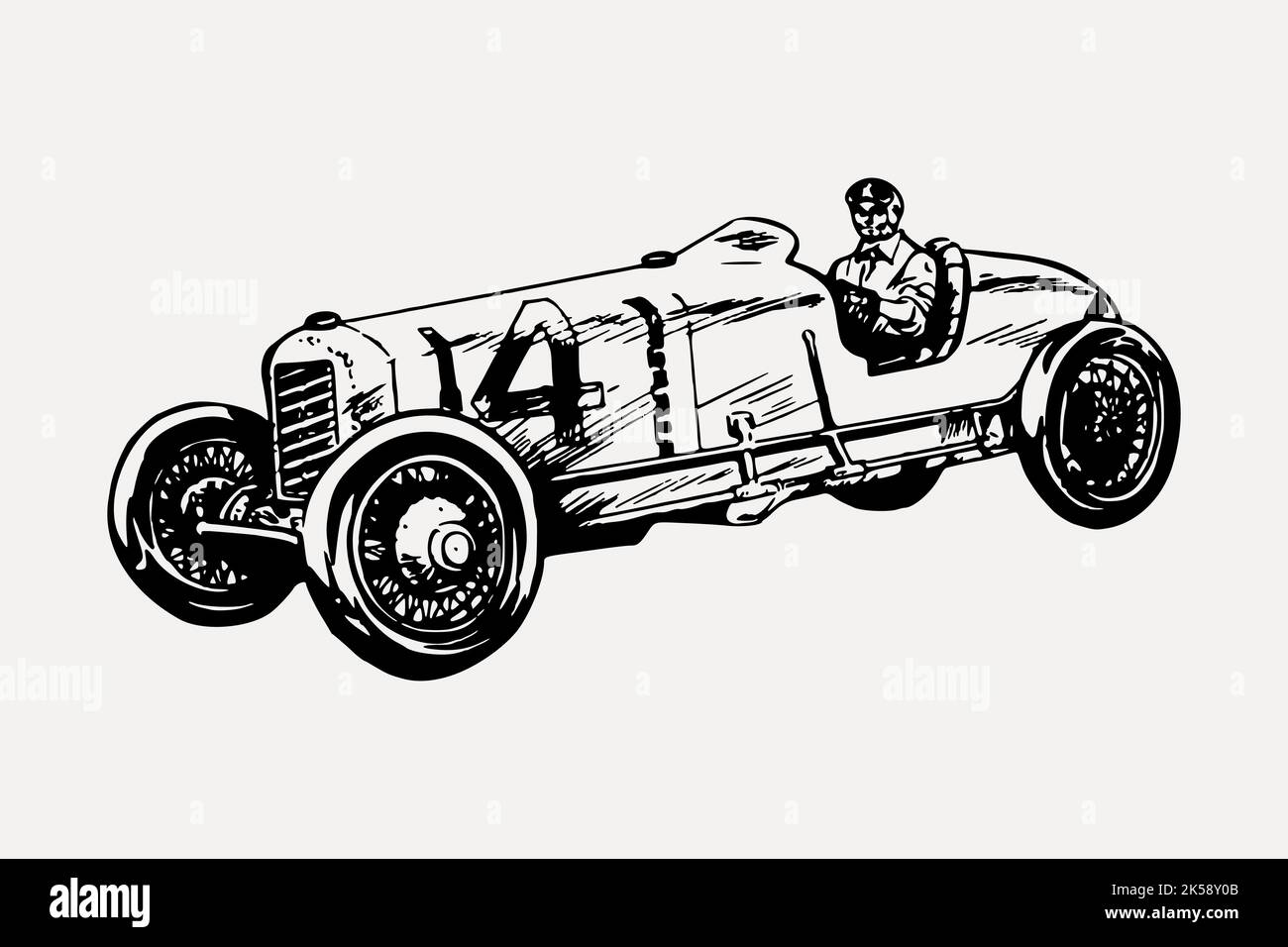 Vintage racing car clipart, vehicle illustration vector Stock Vector ...