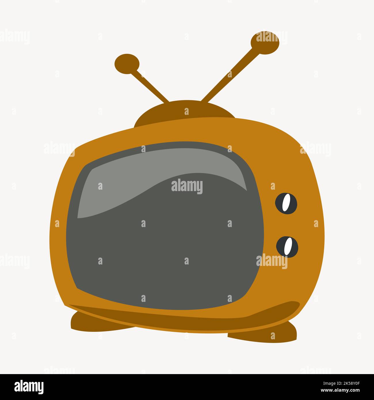 Retro television collage element, entertainment illustration vector ...