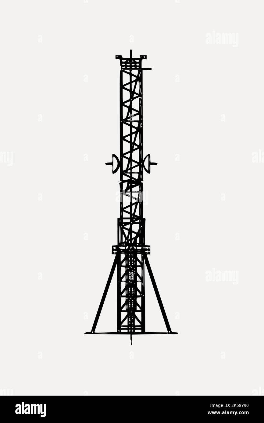 Satellite Tower Vector