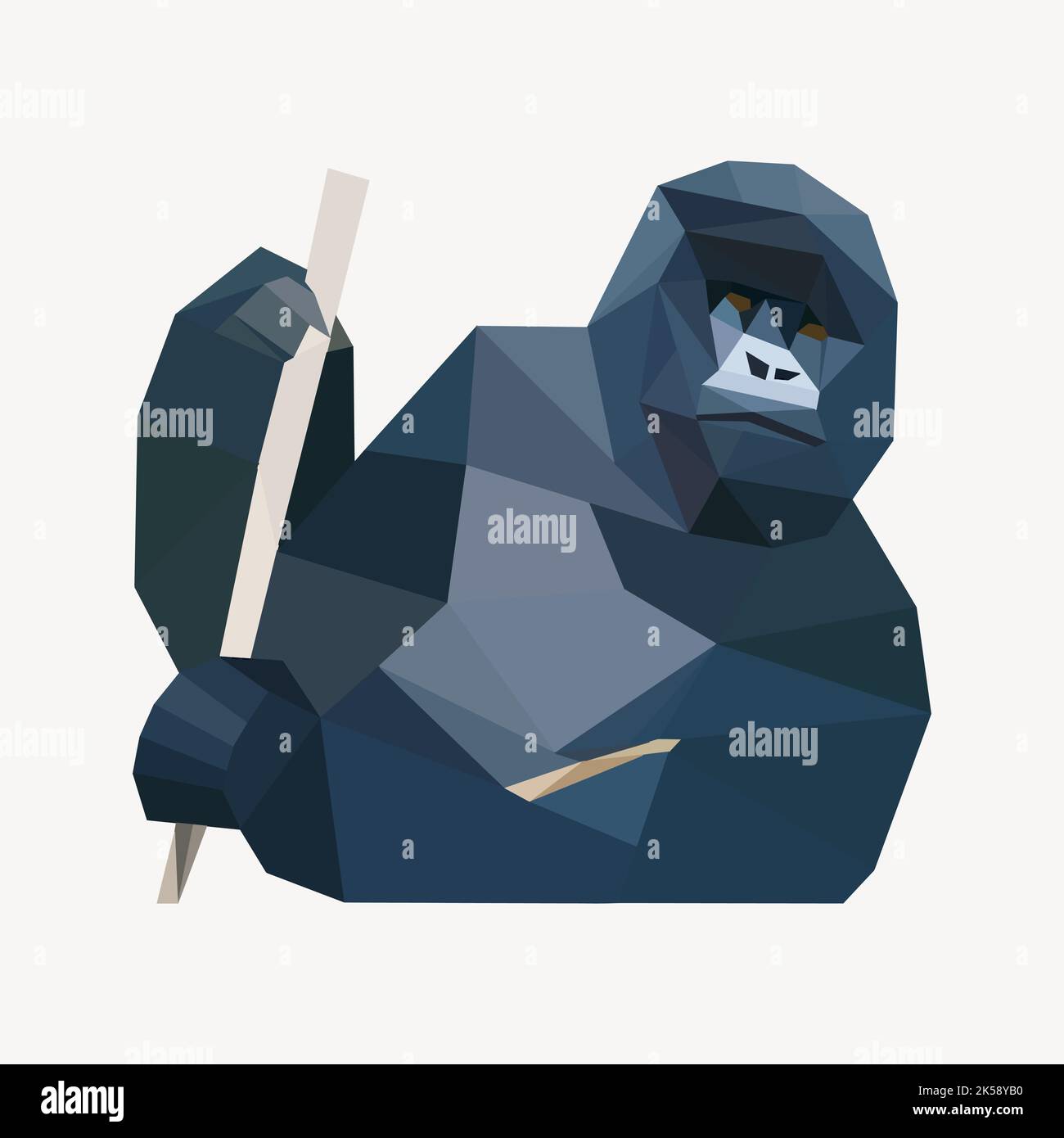 Gorilla monkey sticker, animal illustration vector Stock Vector Image ...