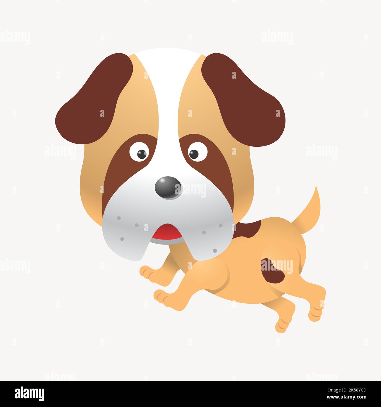 Bulldog sticker, cartoon animal illustration vector Stock Vector Image ...