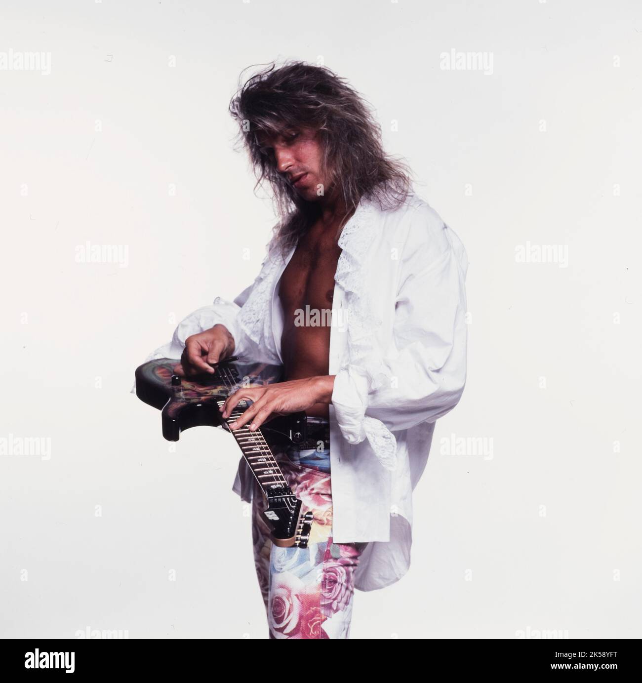 George Lynch portrait session. Oakland California 1991. Credit: Ross ...