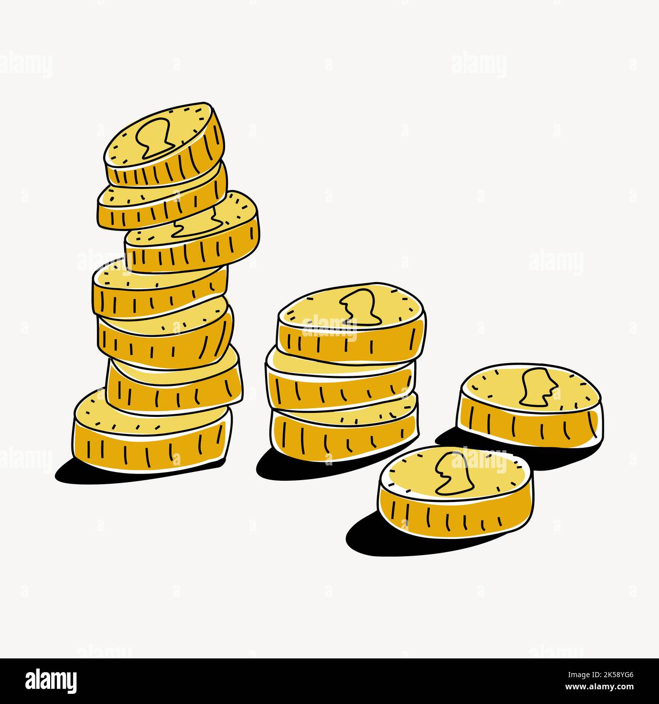 Stacked coins sticker hi-res stock photography and images - Alamy