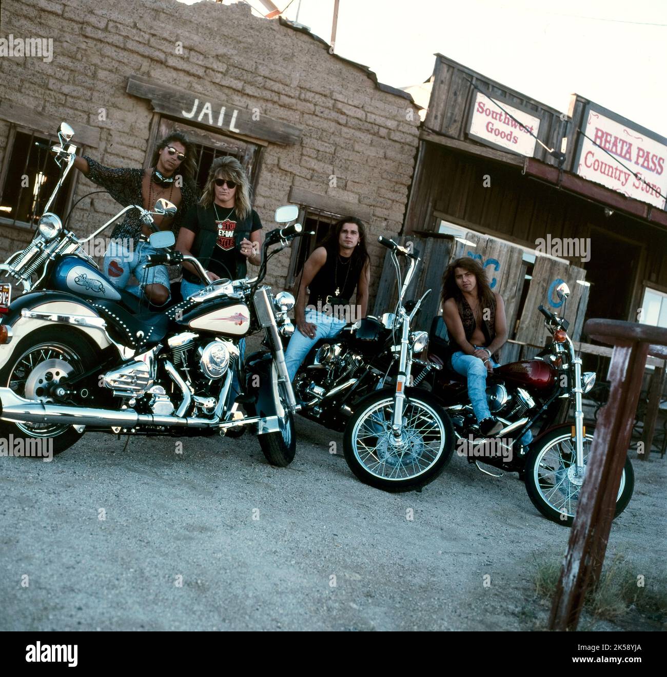 Lynch Mob photo session Arizona 1990 Credit: Ross Pelton/MediaPunch ...
