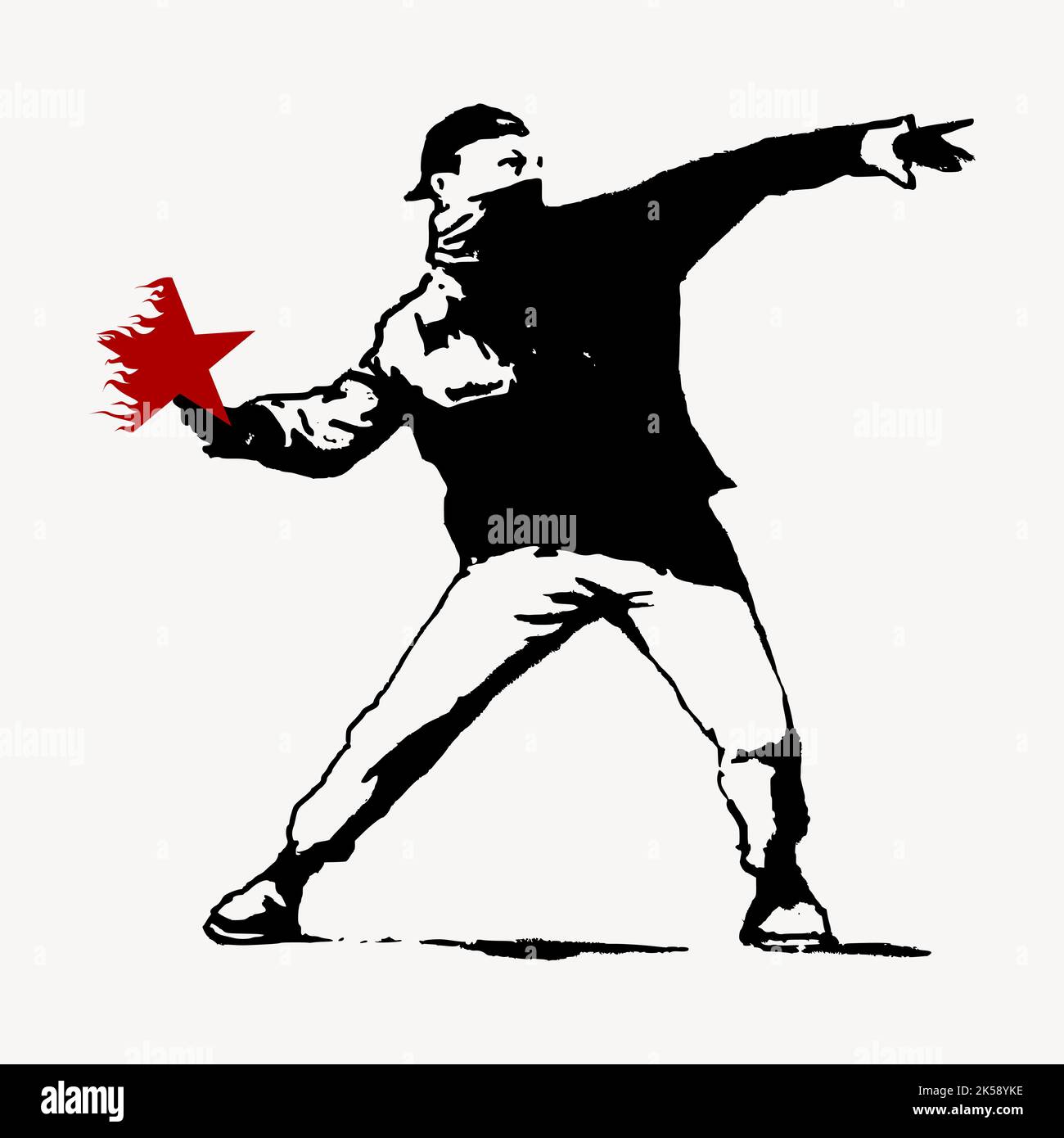 Protestor sticker, demonstration illustration vector Stock Vector Image ...