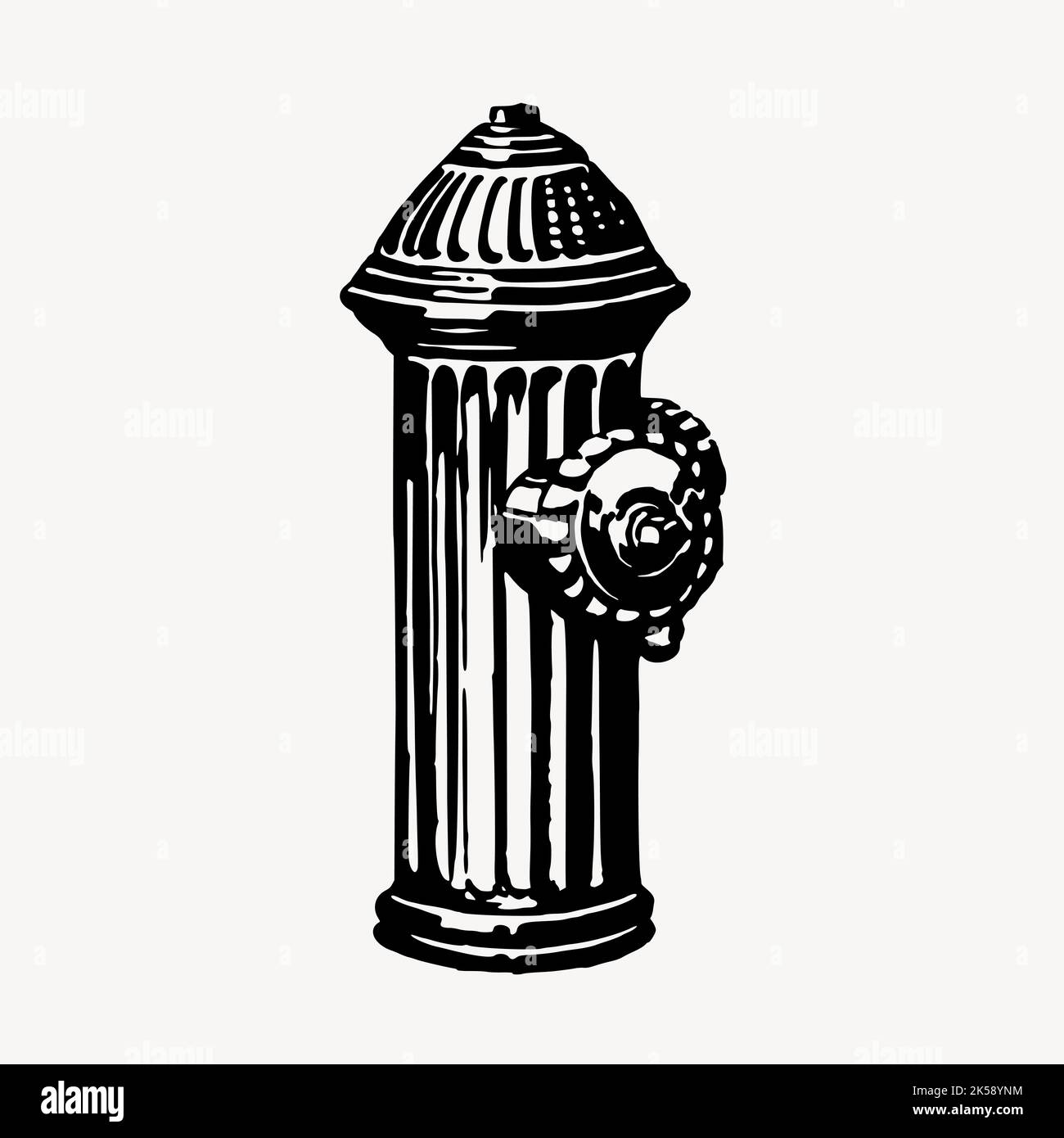 Fire Hydrant Clipart Vintage Object Illustration Vector Stock Vector