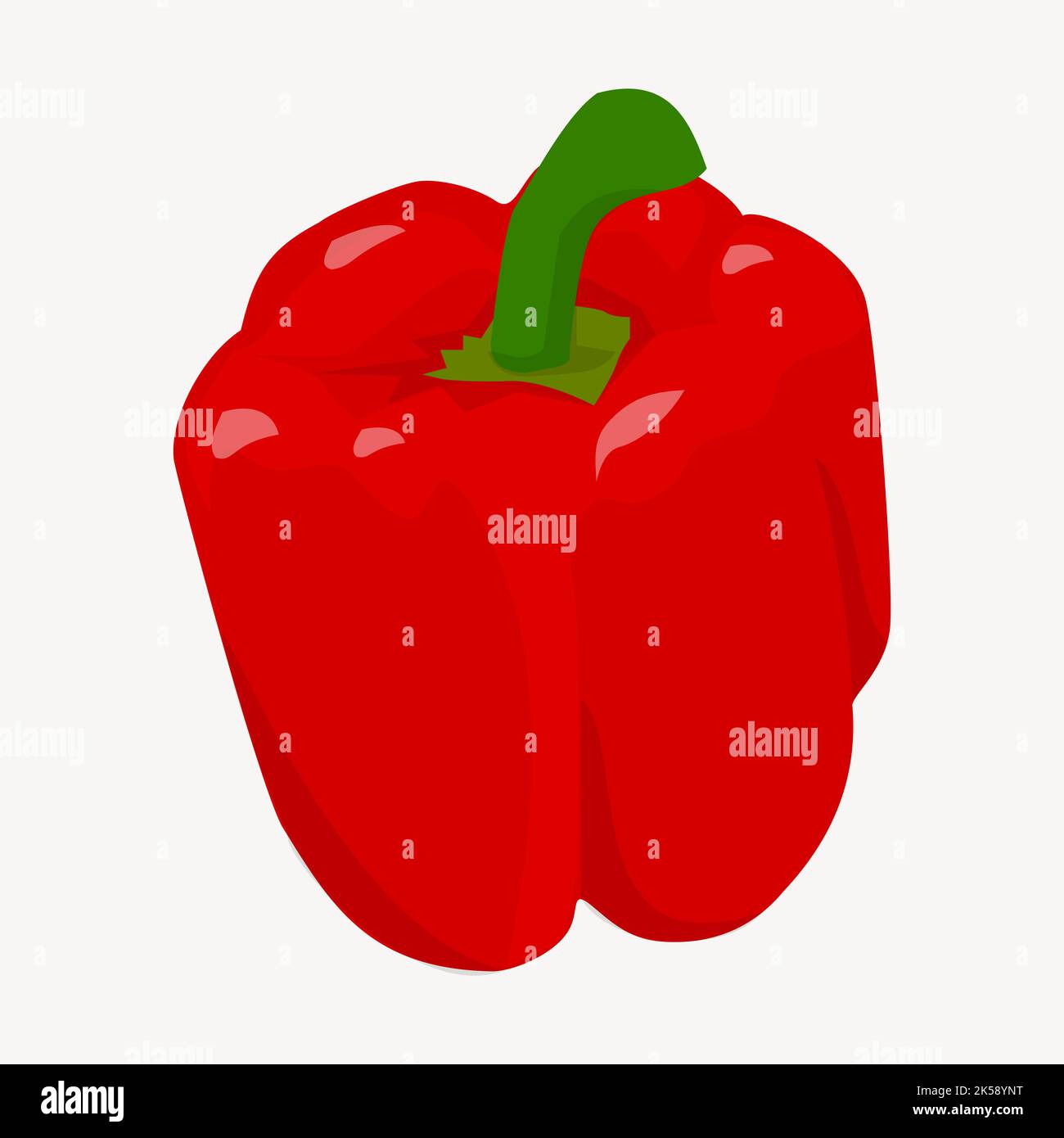 Bell pepper sticker, vegetable illustration vector Stock Vector Image ...
