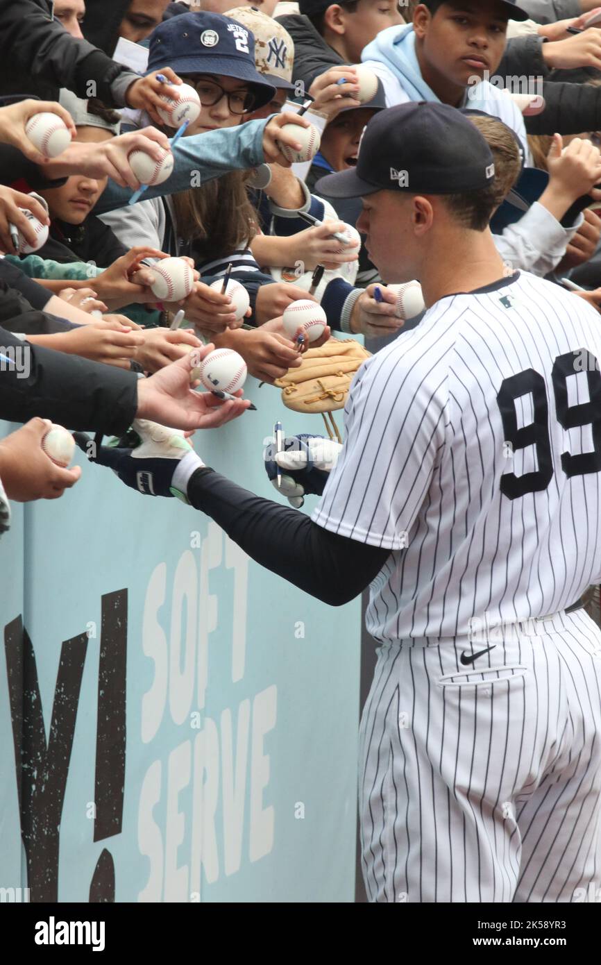 October 2 2022 Aaron Judge During Last Regular Season Baseball Game At Yankee Stadium Bronx