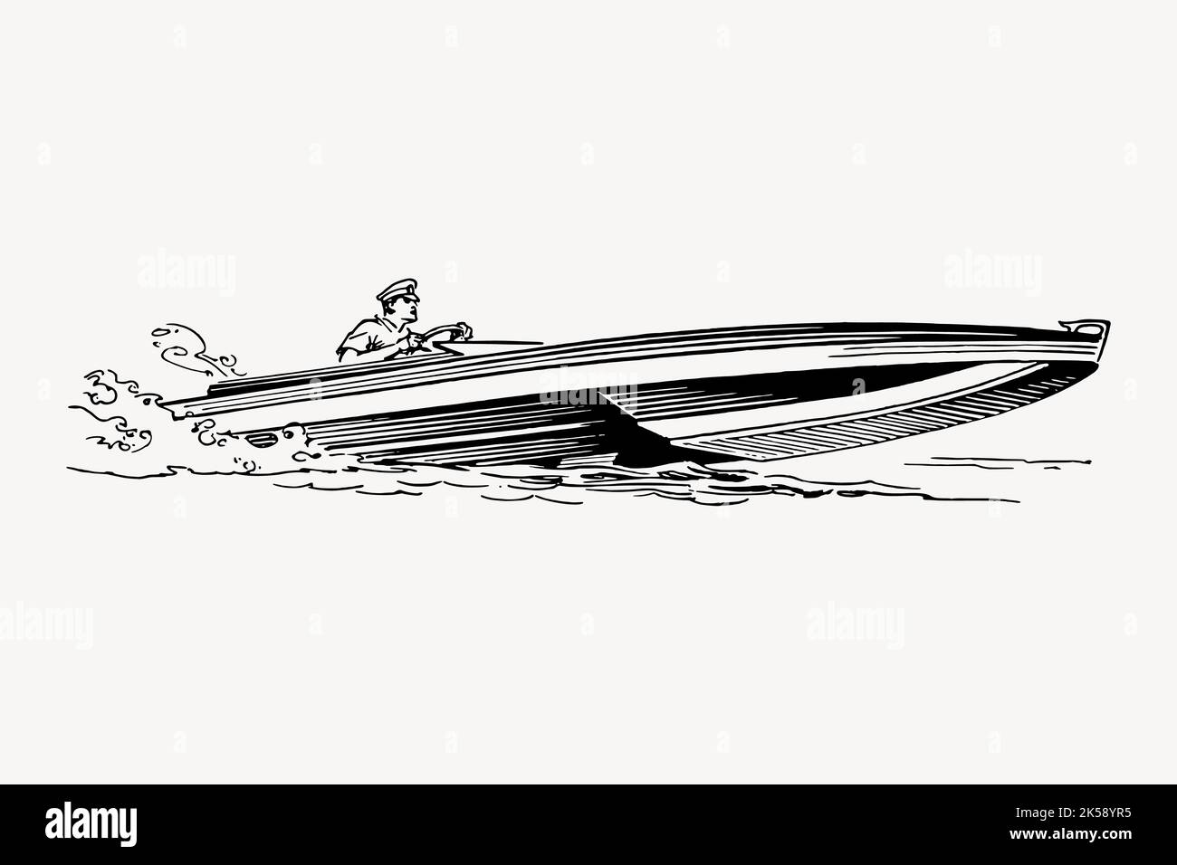 Vintage speedboat Stock Vector Images - Alamy