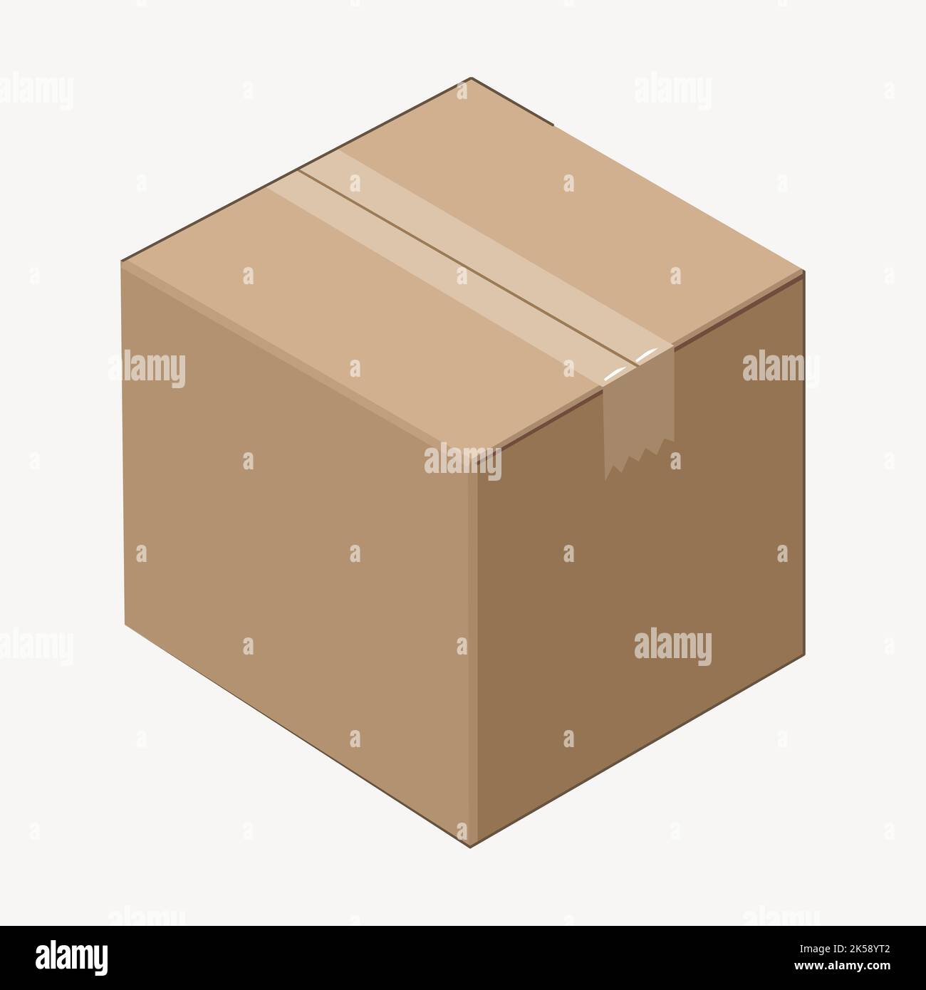 Parcel box sticker, object illustration vector Stock Vector Image & Art ...