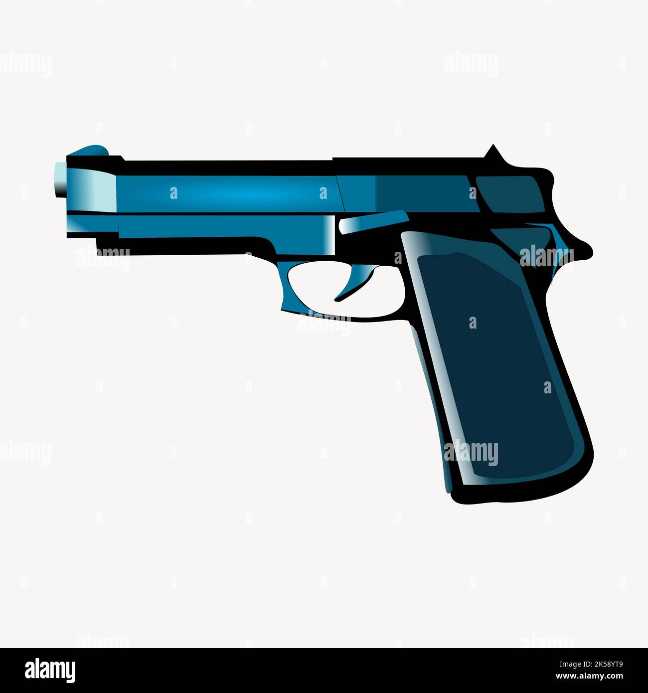 Gun pistol sticker, weapon illustration vector Stock Vector Image & Art ...