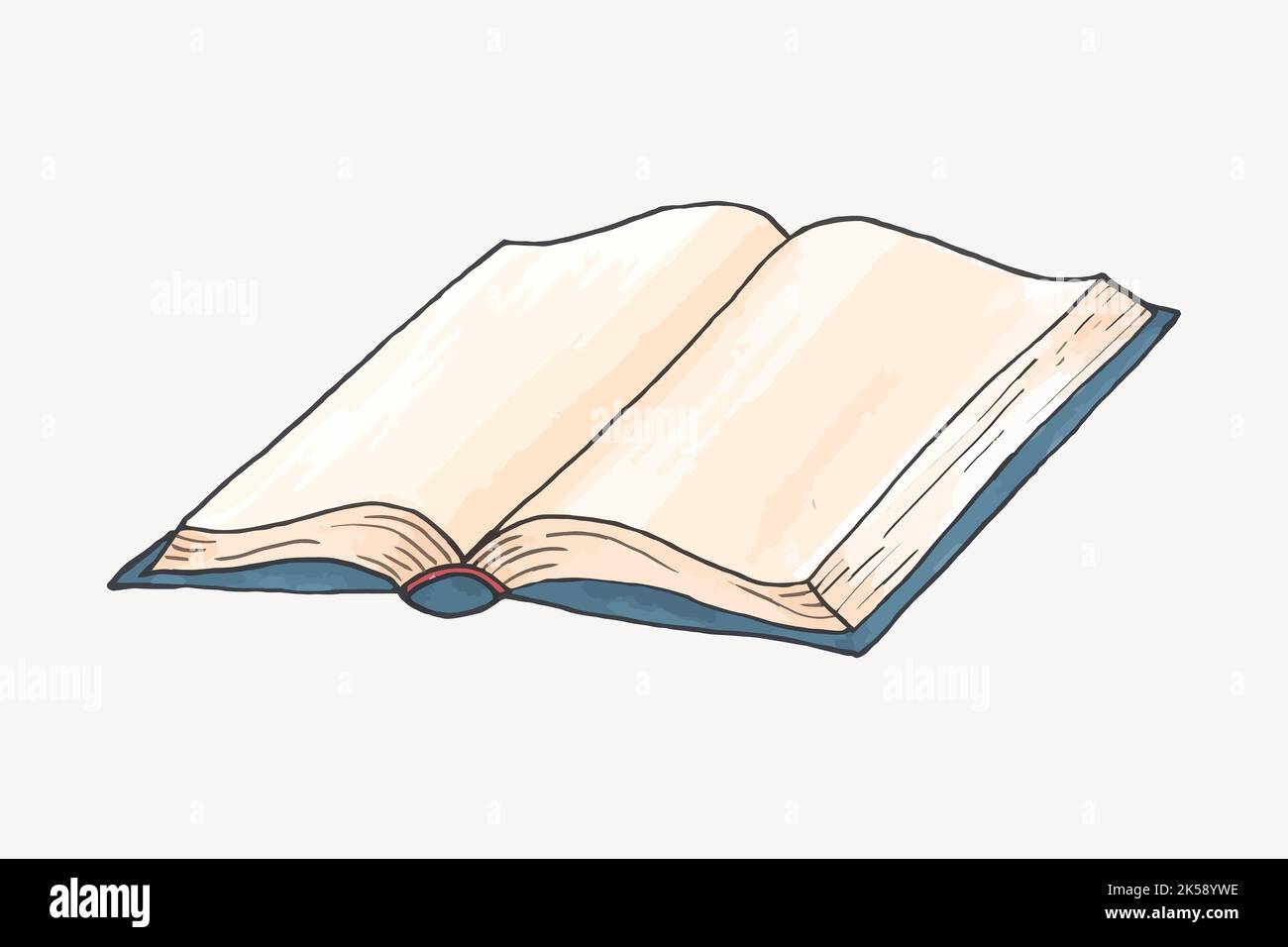 Open book clipart, stationery illustration vector Stock Vector Image ...