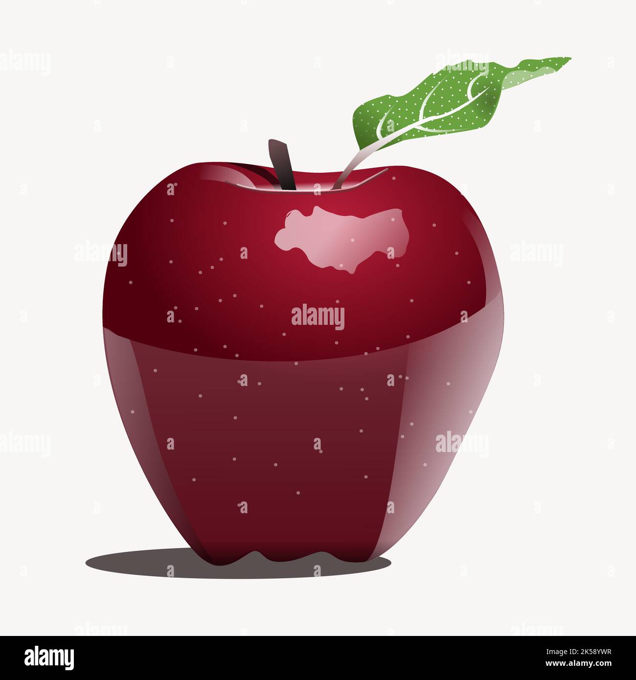 Red apple clipart, healthy fruit illustration vector Stock Vector Image ...