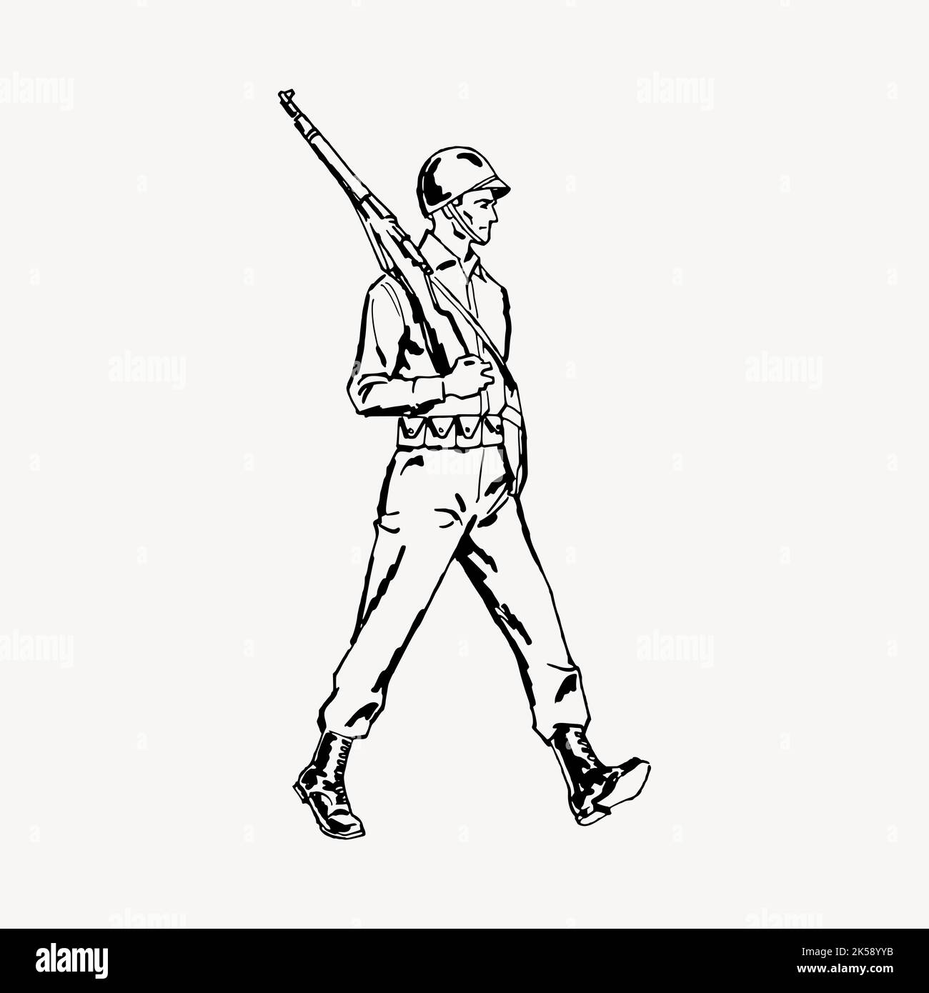 Marching soldier clipart vintage hi-res stock photography and images ...
