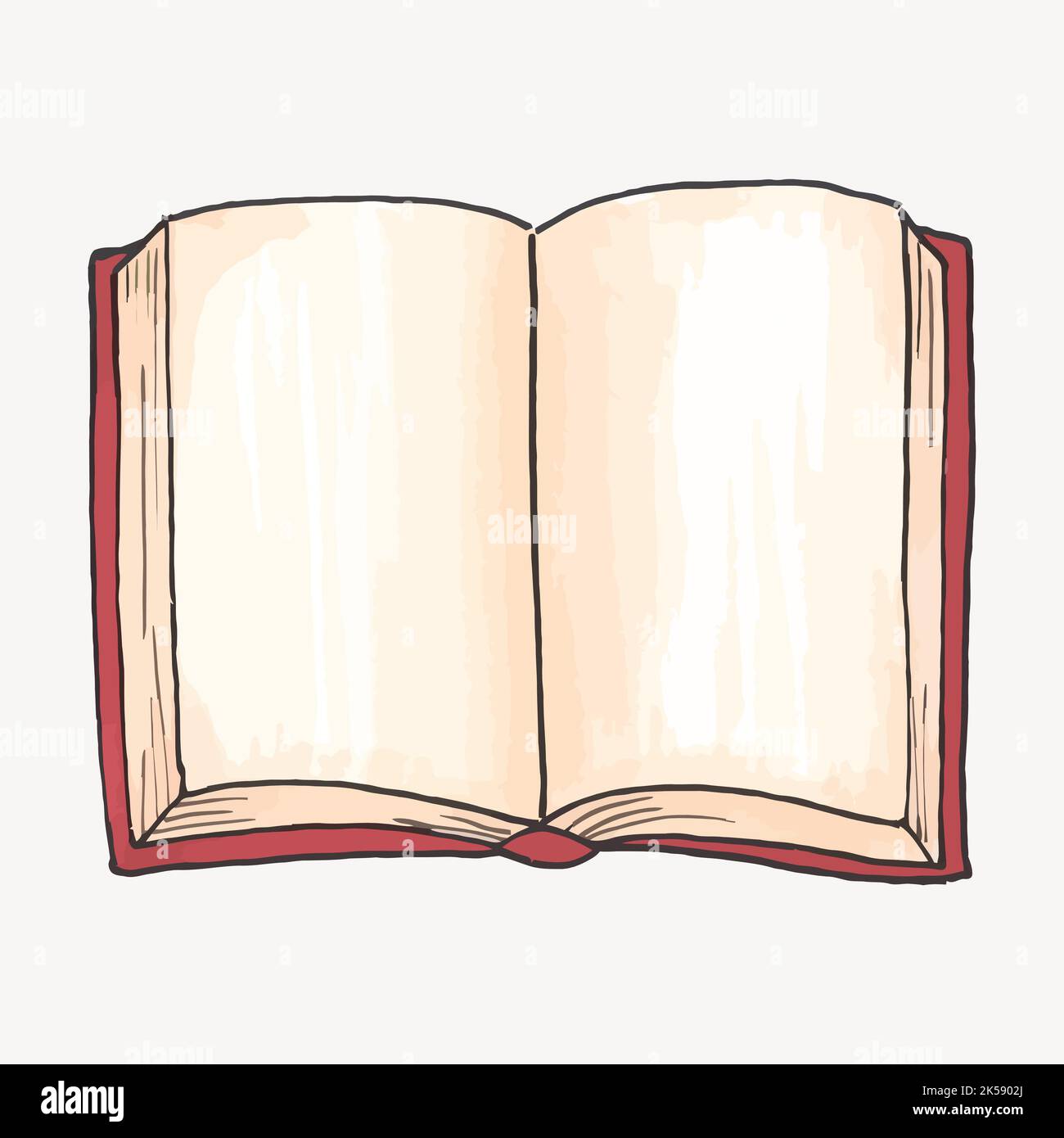 Open books clipart, stationery illustration vector Stock Vector Image ...