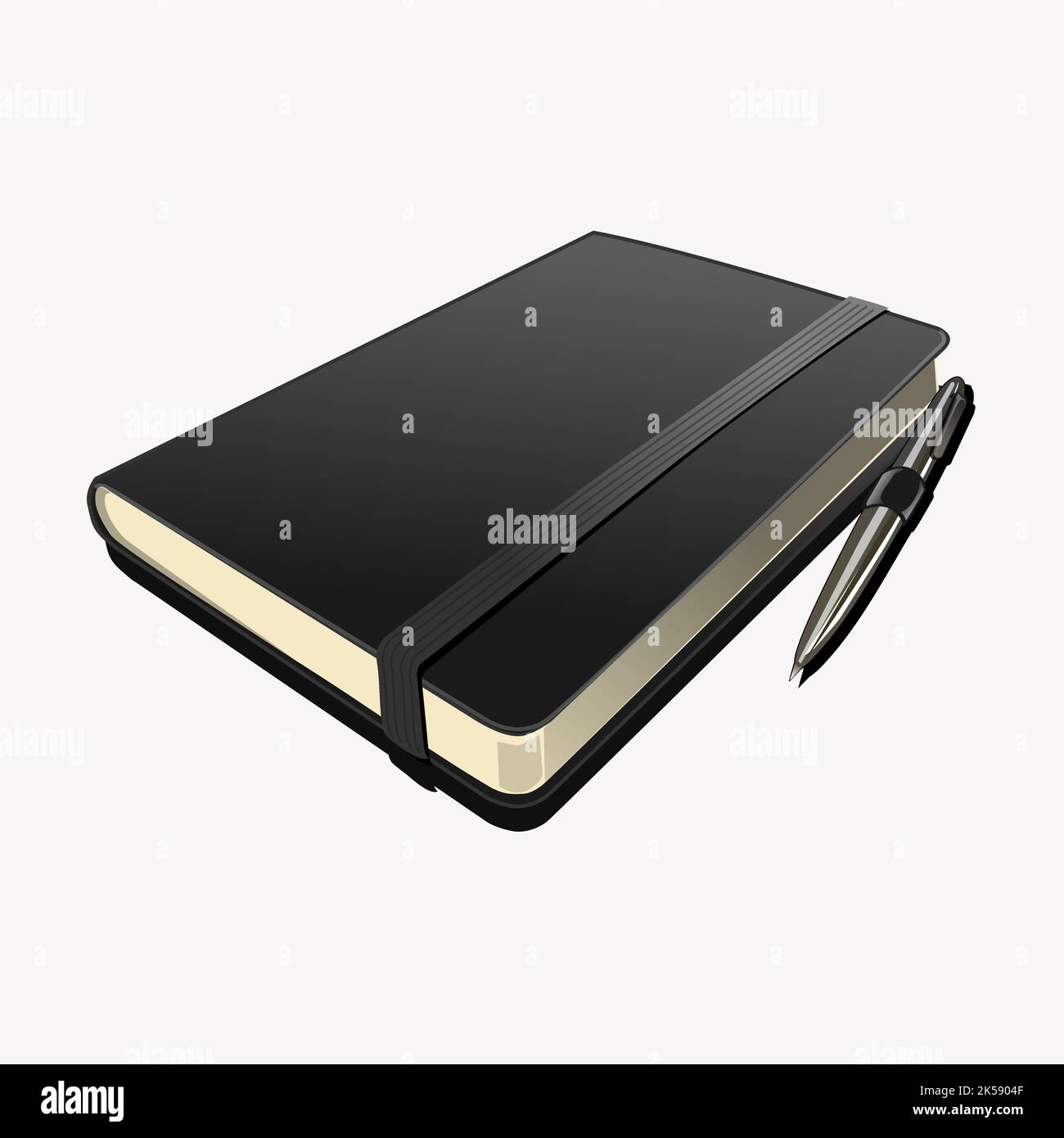Notebook clipart, stationery illustration vector Stock Vector Image ...