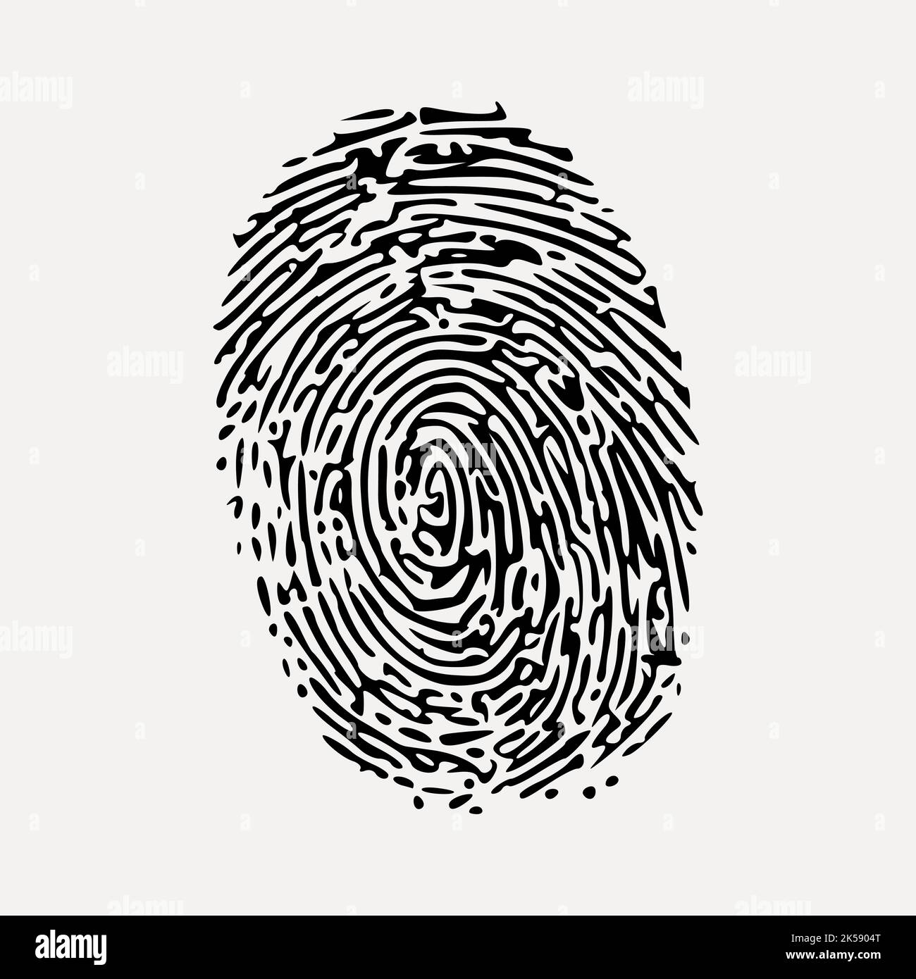 Fingerprint drawing, biometric illustration vector Stock Vector Image ...