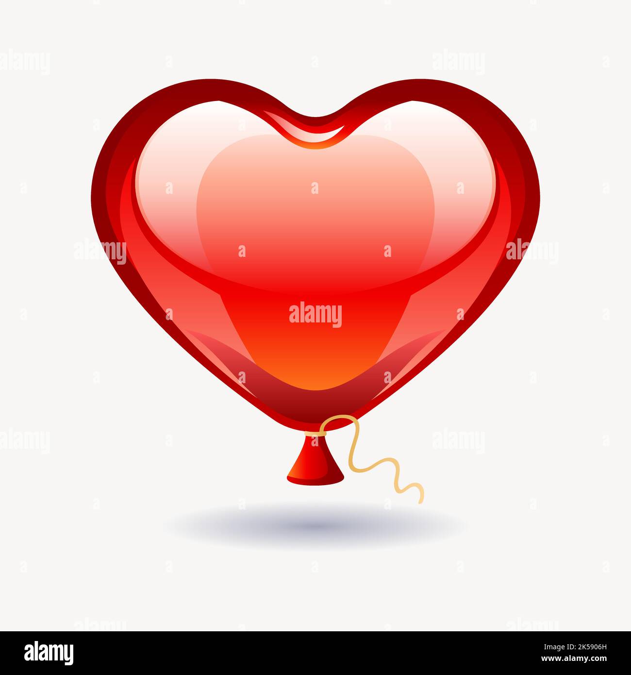 Balloon heart sticker, Valentine's day illustration vector Stock Vector ...