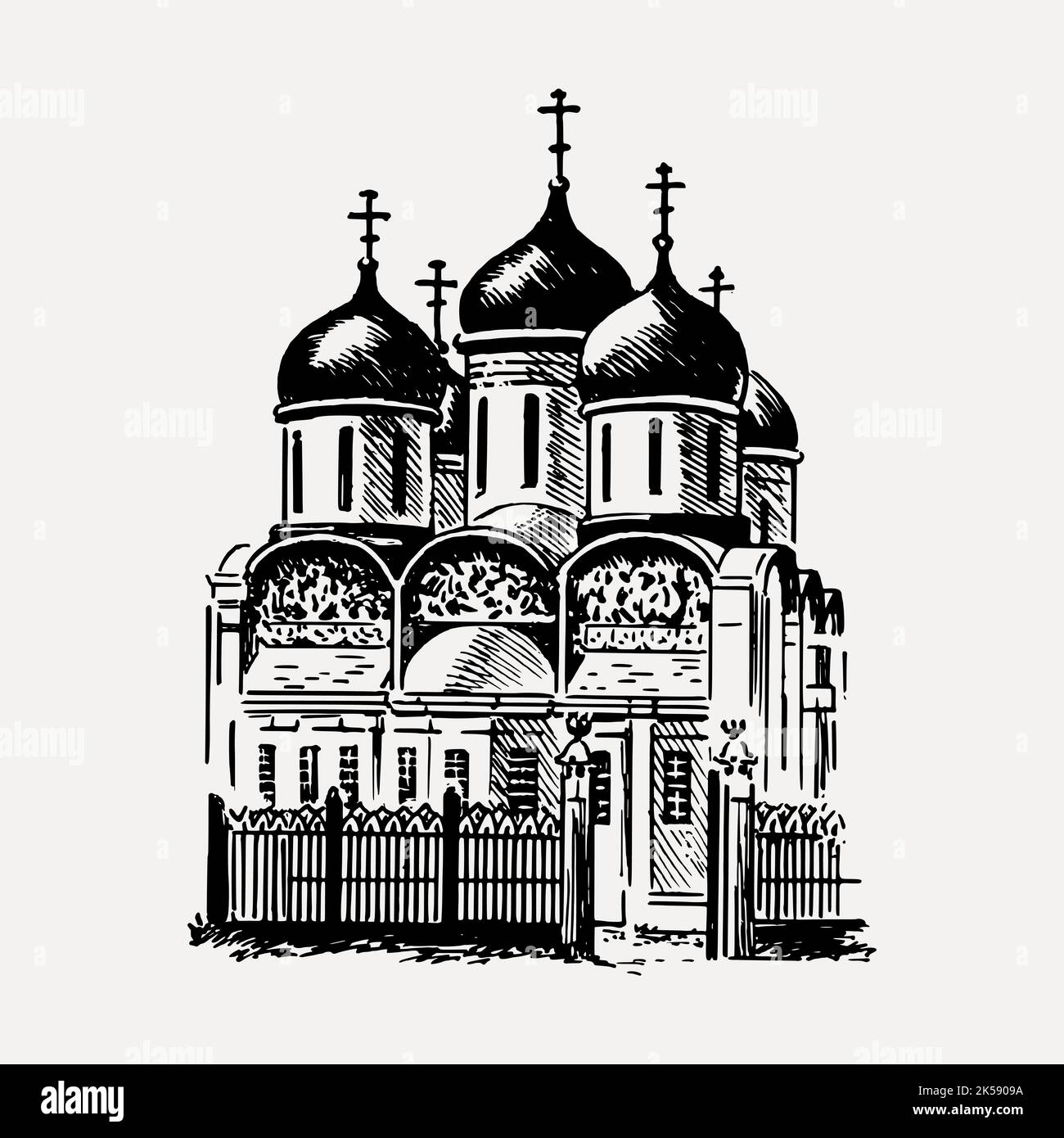 Russian buildings clipart, Byzantine architecture illustration vector ...