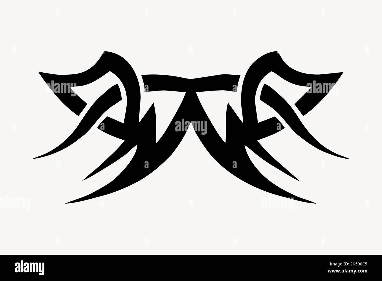 Tribal tattoo sticker, abstract illustration vector Stock Vector Image ...