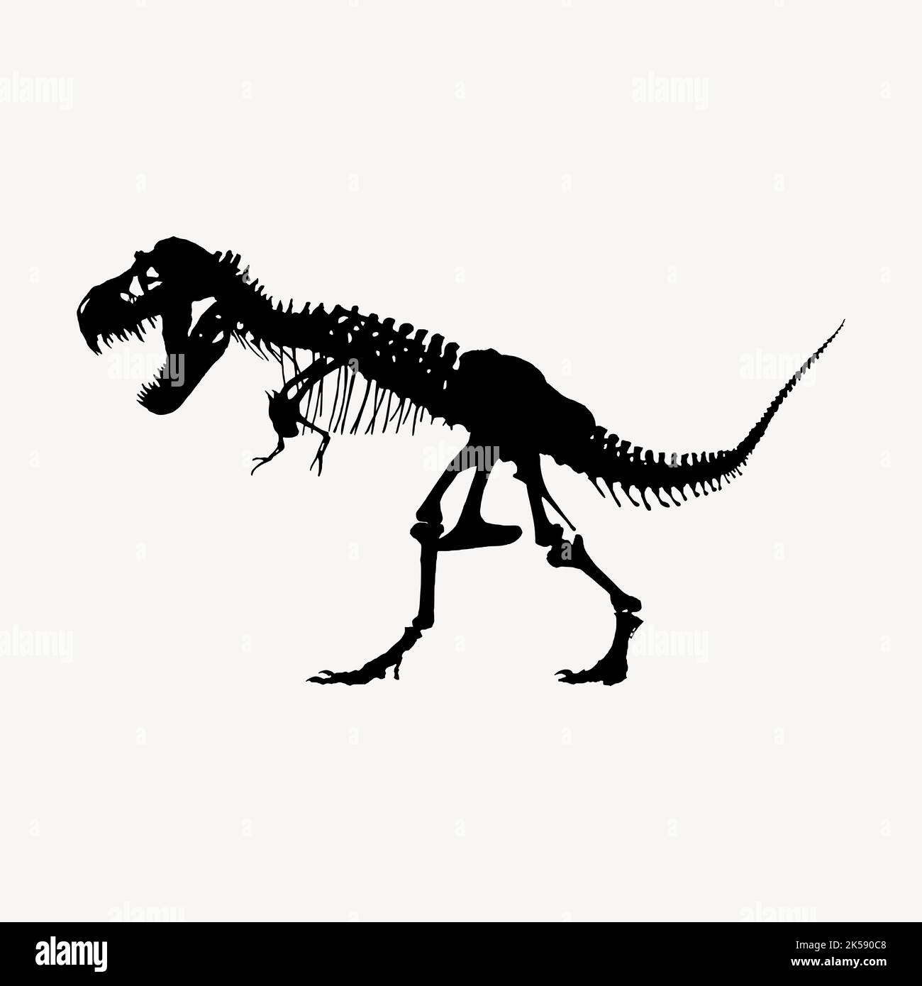 T Rex Skeleton Silhouette