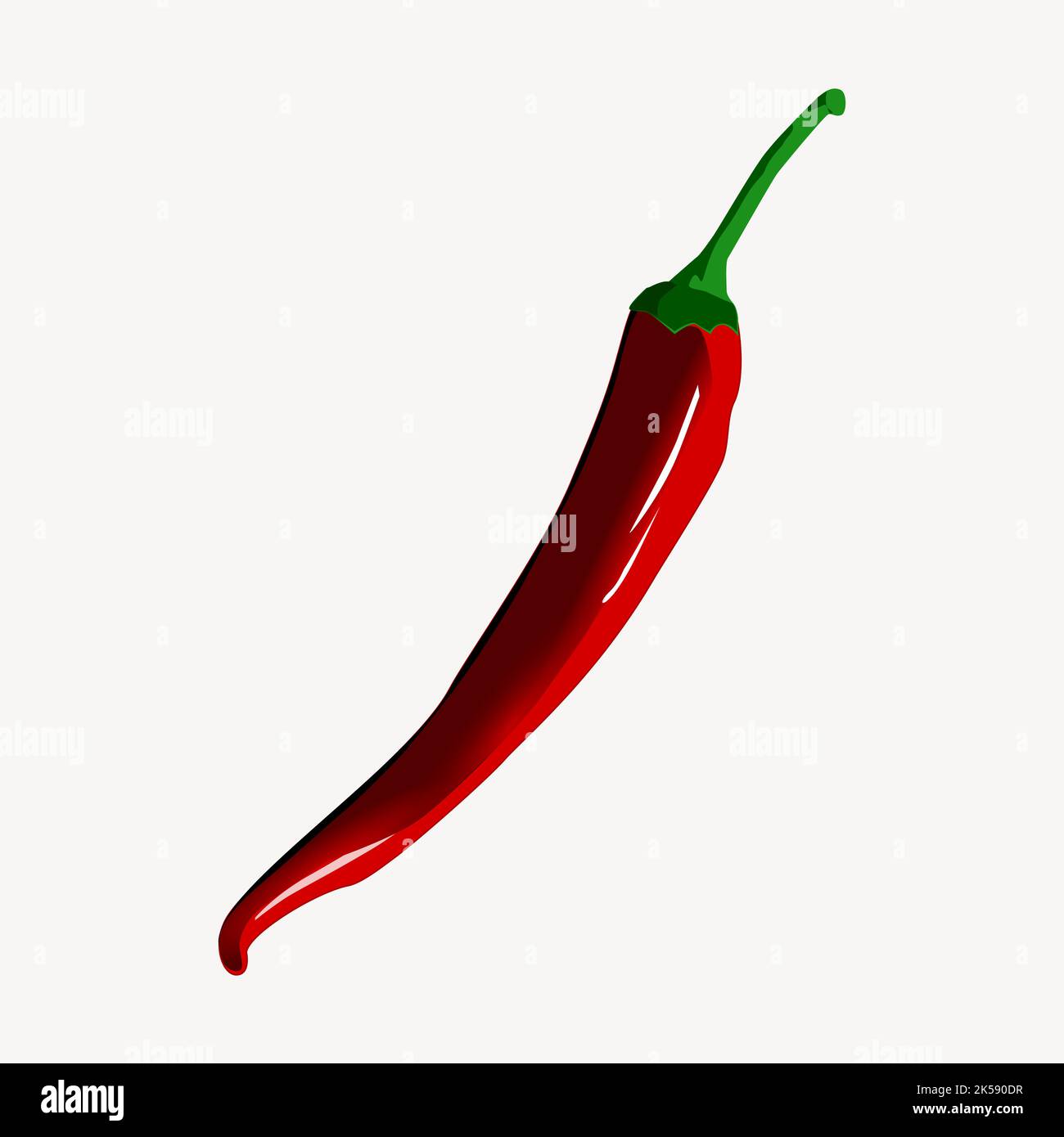 Red chili sticker, vegetable illustration vector Stock Vector Image ...