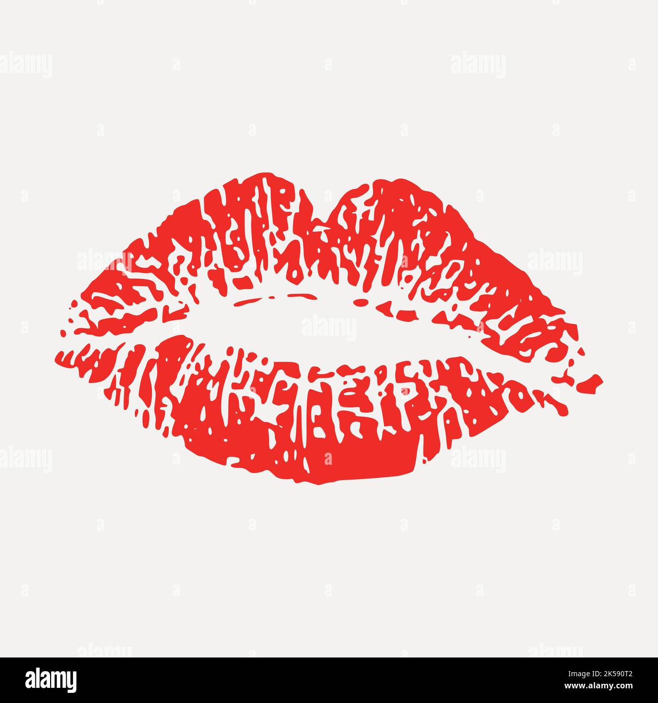 Red lips stain clipart hi-res stock photography and images - Alamy