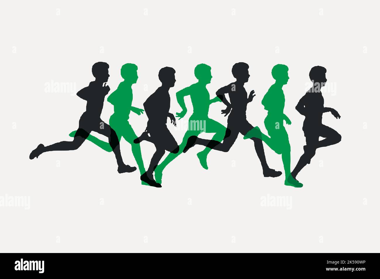 Running Silhouette Clip Art Active Running Woman Vector Illustration.