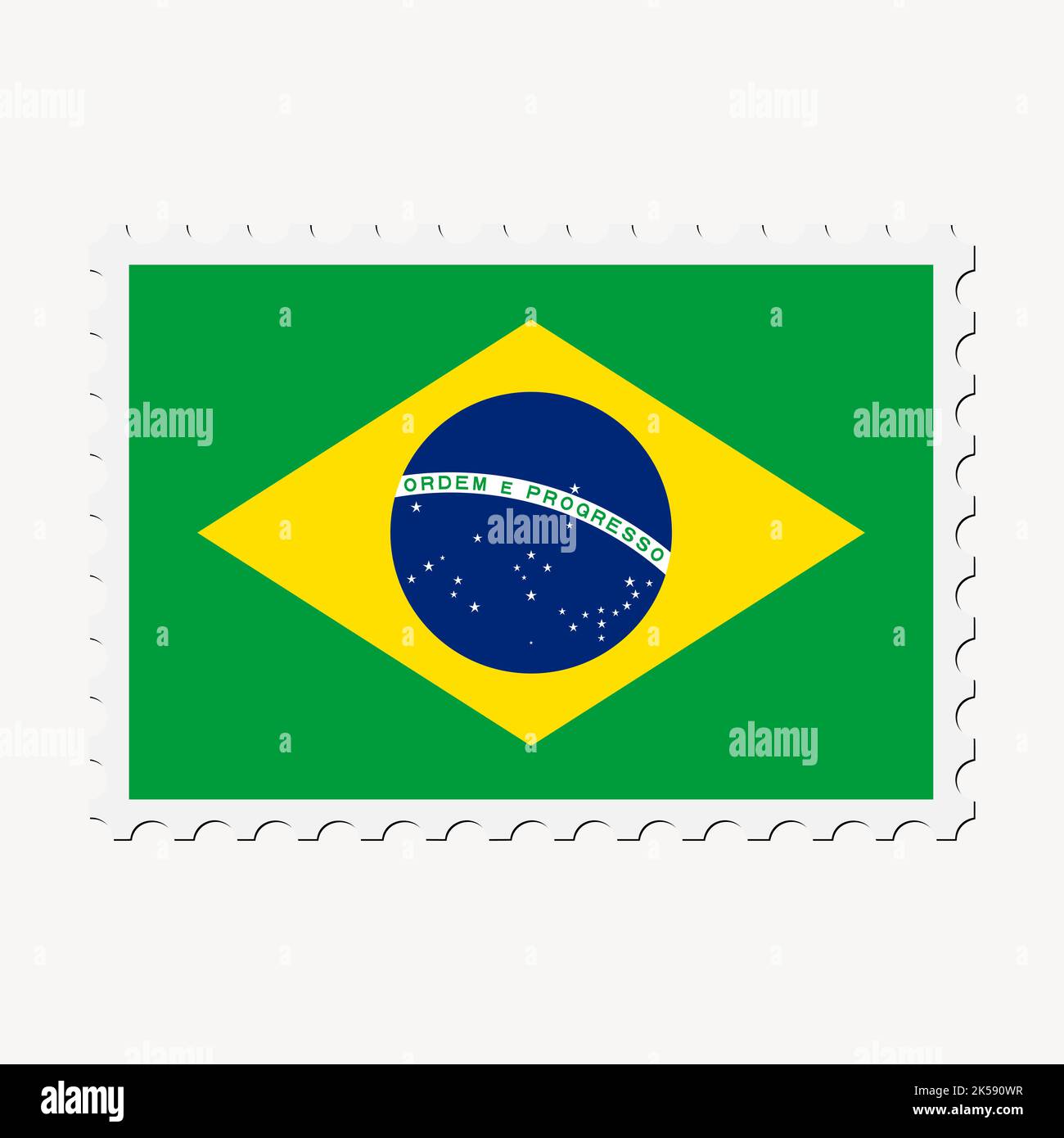 Brazil flag clipart, postage stamp vector Stock Vector Image & Art - Alamy