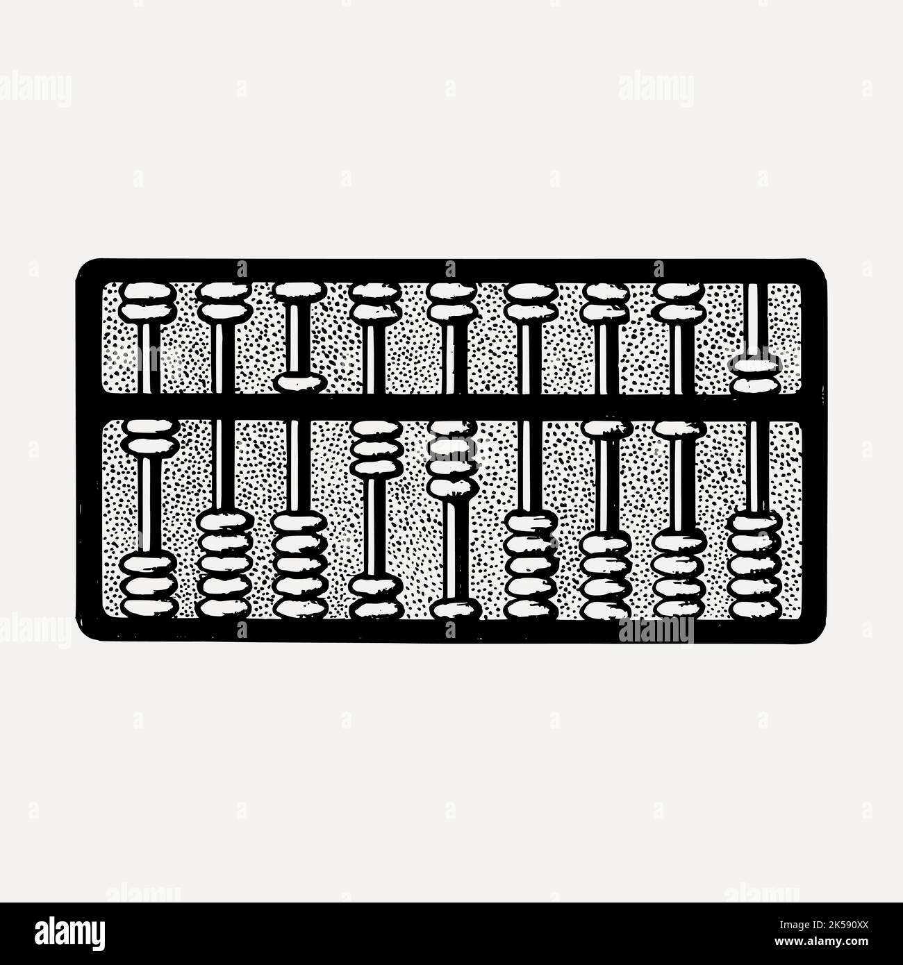 Abacus clipart, vintage object illustration vector Stock Vector Image ...