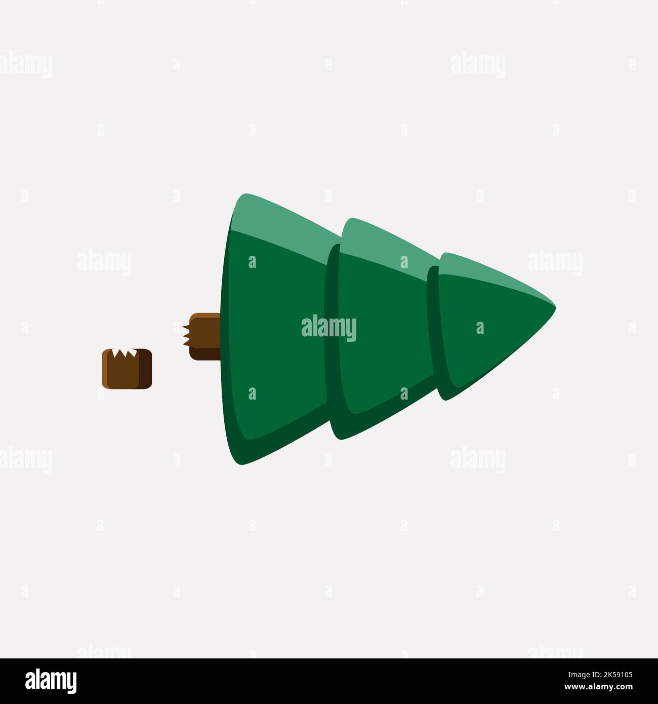Pine tree clipart, Christmas illustration vector Stock Vector Image ...